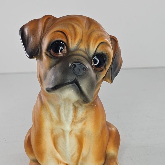 Accents | Vintage Ceramic Boxer Pug Dog Planter Big Eyes Kitsch Home ...